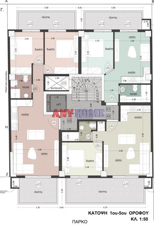 Apartment 78 sqm for sale, Thessaloniki - Center, Mpotsari | plot.gr